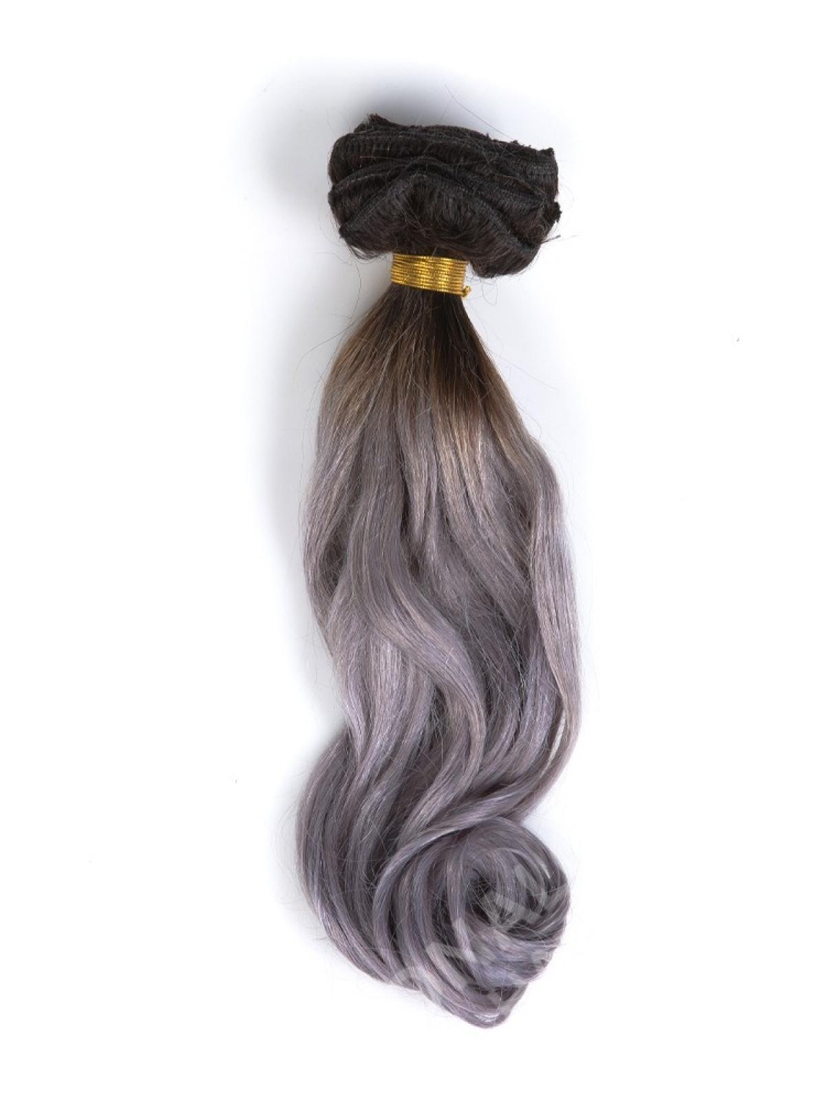 Black to Silver Ombre Clip In Hair Extensions CD007 - Hair Extensions ...