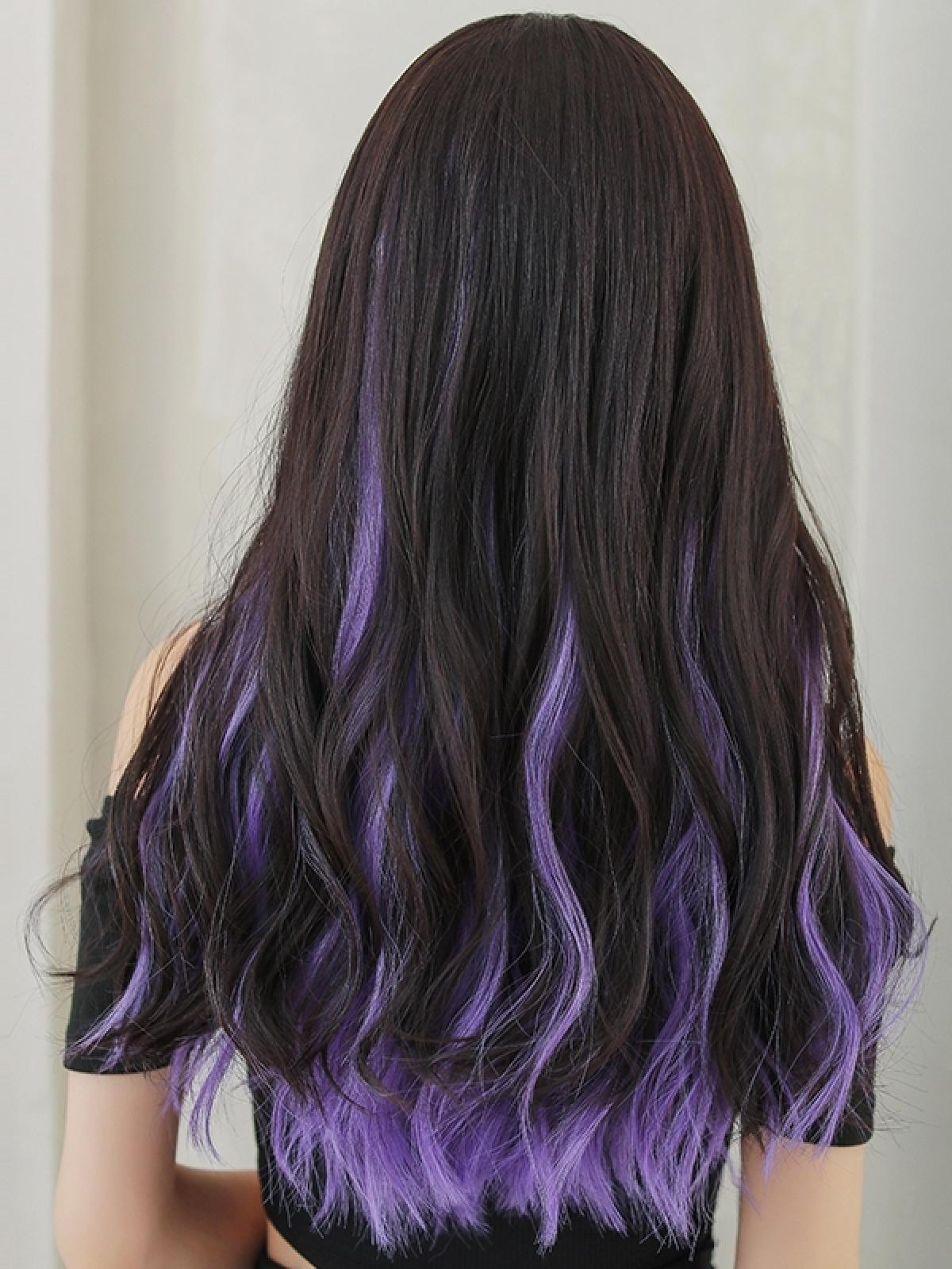 MIXED COLOR LONG WAVY SYNTHETIC WEFTED CAP WIG LG369 - SYNTHETIC WIGS ...