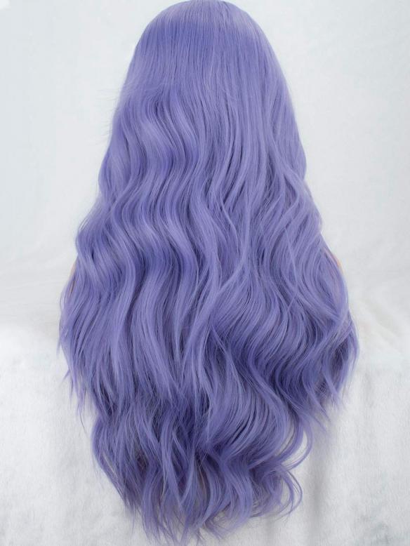 LAVENDER LONG CURLY LONG SYNTHETIC LACE FRONT WIG SNY004 - SYNTHETIC ...